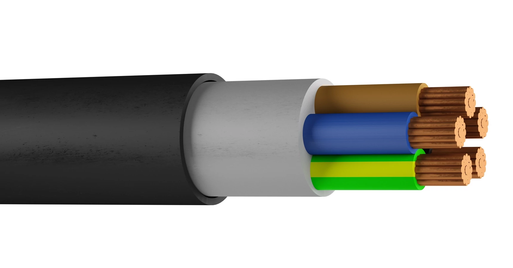 NYY-J 5x 25 RMV, Földkábel réz vezetővel, sodrott erű (0,6/1kV) (20195723)