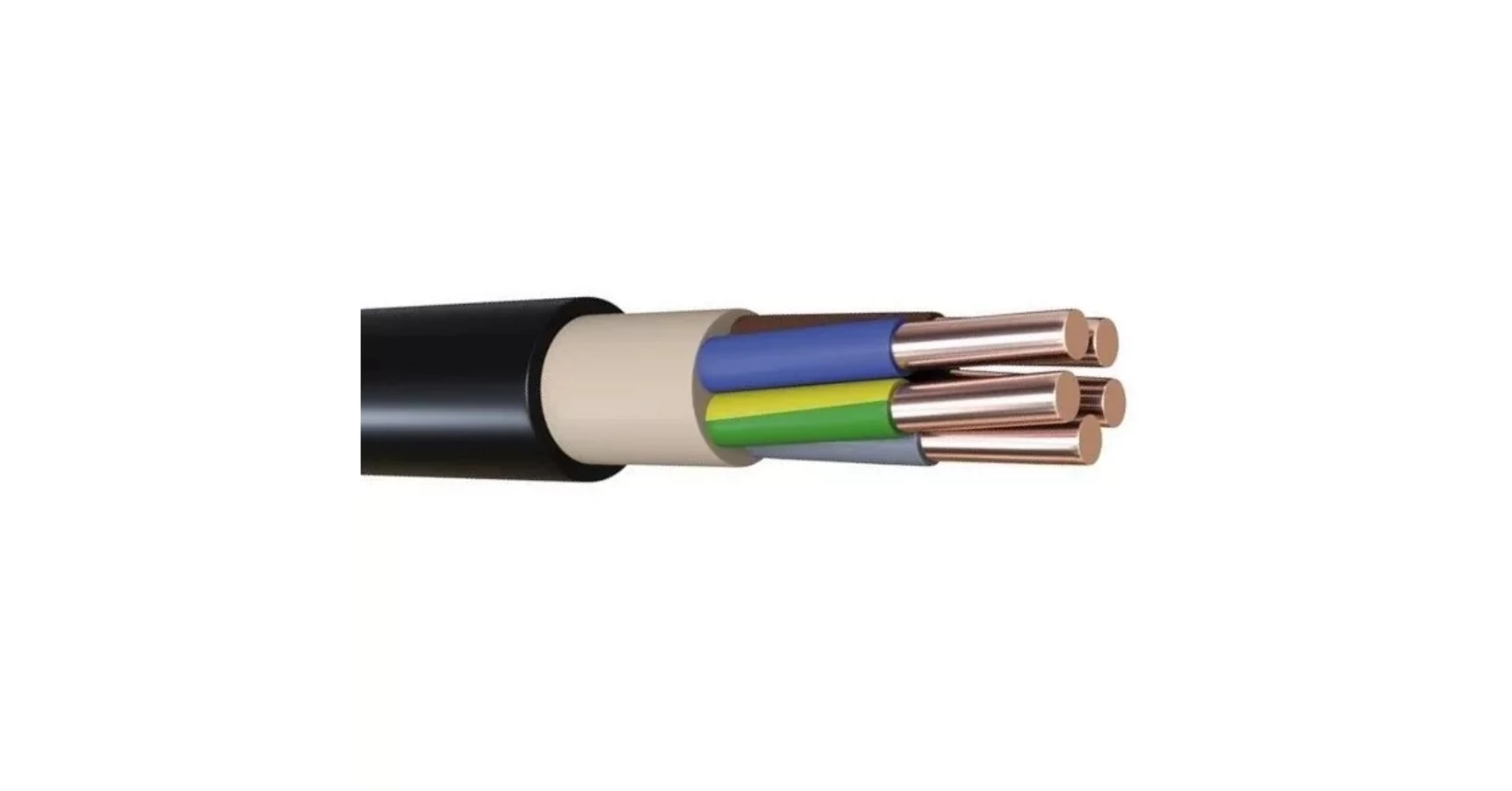 E-YY-J 5x 1,5 mm2 RE (0,6/1kV) (ring), Réz földkábel, tömör erű (20209922)